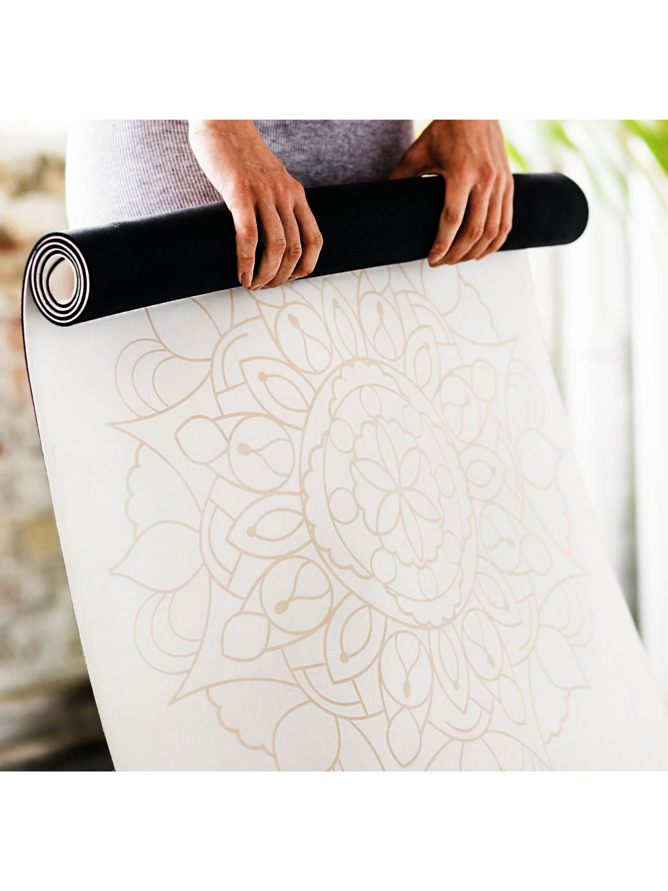 DIYogi™ MANDALA YOGA MAT - WHITE – DIYogi.com